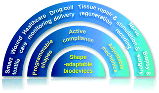 Shape-adaptable biodevices for wearable and implantable applications ...