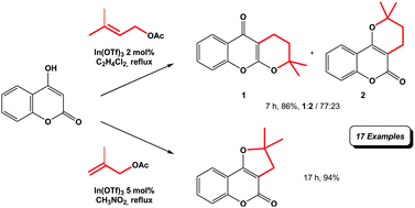 In(OTf)3-catalysed easy access to dihydropyranocoumarin and ...