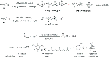 Synthesis and characterization of a new acid molten salt and the study ...