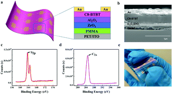 Flexible organic field-effect transistor arrays for wearable ...