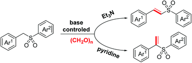 Base-controlled divergent synthesis of vinyl sulfones from ...