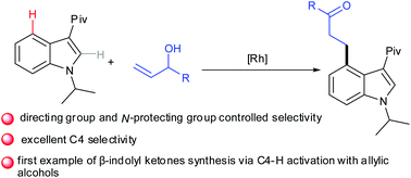 Rh(iii)-Catalyzed regioselective C4 alkylation of indoles with allylic alcohols: direct access ...