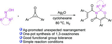 Ag2O-promoted ring-opening reactions of cyclopropenones with oximes ...