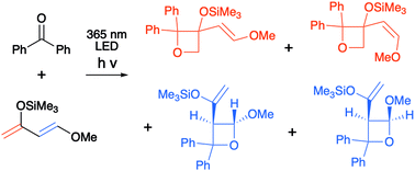 Photochemical [2 + 2] cycloaddition reaction of carbonyl compounds with ...