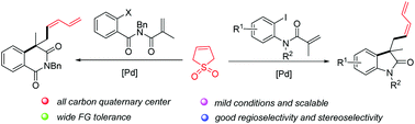 Palladium-catalyzed domino Heck cyclization/ring opening of sulfolenes ...