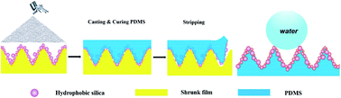 The fabrication of mechanically durable and stretchable superhydrophobic PDMS/SiO2 composite ...