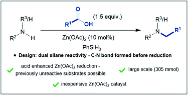 A practical catalytic reductive amination of carboxylic acids ...