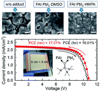 17% efficient perovskite solar mini-module via hexamethylphosphoramide ...
