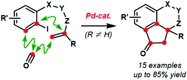 Palladium-catalyzed cascade carbonylative annulation between alkene-tethered aryl iodides and ...