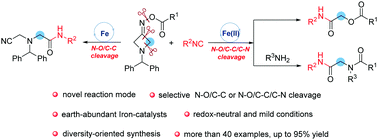Divergent synthesis of α-functionalized amides through selective N–O/C ...