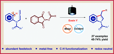 An organophotoredox-catalyzed redox-neutral cascade involving N-(acyloxy)phthalimides and ...