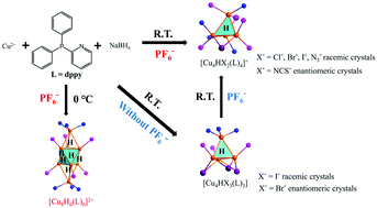 Dissection of bicapped octahedral copper hydride cluster to form two ...
