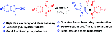 Organocatalytic cascade aldimine condensation/[1,6]-hydride transfer ...