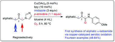 Synthesis of aliphatic α-ketoamides from α-substituted methyl ketones ...
