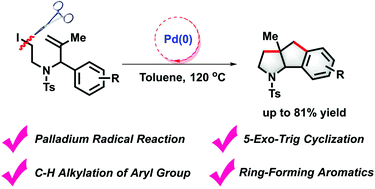 Palladium-catalyzed cascade 5-exo-trig radical cyclization/aromatic C–H ...