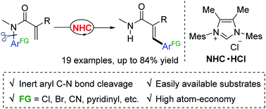 NHC-catalyzed Truce–Smiles rearrangement of N-aryl methacrylamides for ...