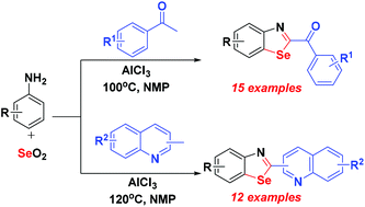Lewis acid-promoted formation of benzoselenazole derivatives using SeO2 ...