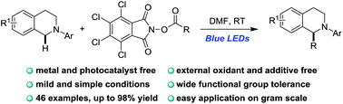 Photocatalyst- and additive-free decarboxylative alkylation of N-aryl ...