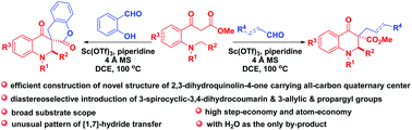Diastereoselective construction of structurally diverse 2,3-dihydroquinolin-4-one scaffolds via ...
