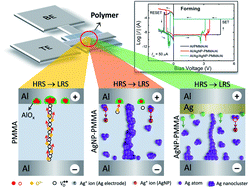 Configurable switching behavior in polymer-based resistive memories by adopting unique electrode ...