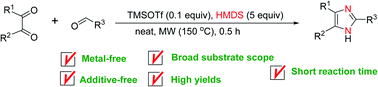 TMSOTf-catalyzed synthesis of trisubstituted imidazoles using ...