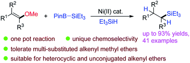 Nickel(ii)-catalyzed reductive silylation of alkenyl methyl ethers for ...