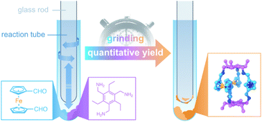 Fast, solvent-free synthesis of ferrocene-containing organic cages via ...
