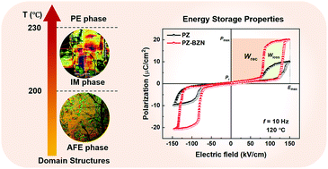 High energy storage capacity, heterogeneous domain structure and ...