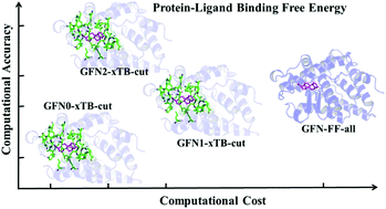 Efficient calculation of protein–ligand binding free energy using GFN ...
