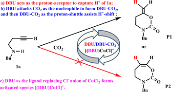 Mechanistic insights into the Cu(ii)/DBU-catalyzed incorporation of CO2 ...