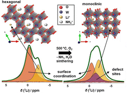 Lithium confinement and dynamics in hexagonal and monoclinic tungsten ...