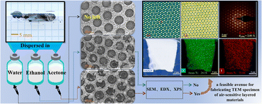 Atomic structure and large magnetic anisotropy in air-sensitive layered ...