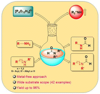 Transamidation of aromatic amines with formamides using cyclic ...