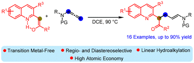 Regio- and diastereoselective transition metal-free hydroalkylation of ...
