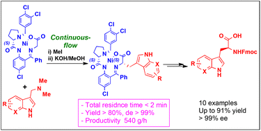 Rapid and efficient syntheses of tryptophans using a continuous-flow ...