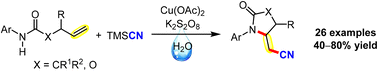 Synthesis of cyano-substituted γ-lactams through a copper-catalyzed cascade cyclization ...