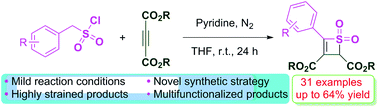 Direct synthesis of highly strained bifunctionalized 2H-thiete 1,1 ...