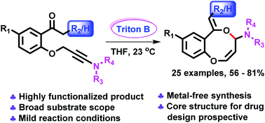 Triton B-promoted regioselective intramolecular addition of enolates to ...