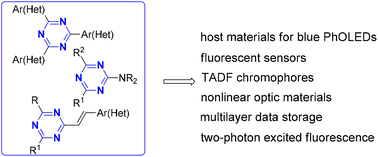 Functionalized 1,3,5-triazine derivatives as components for photo- and ...