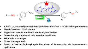Discovering the role of N-heterocyclic carbene as hydrogen borrowing ...
