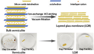 Nanofluidic proton channels based on a 2D layered glass membrane with ...
