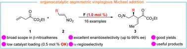 Regioselective α-addition of vinylogous α-ketoester enolate in ...