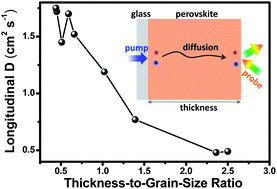 Probing longitudinal carrier transport in perovskite thin films via ...