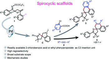Regioselective synthesis of spirocyclic pyrrolines via a palladium-catalyzed Narasaka–Heck/C–H ...