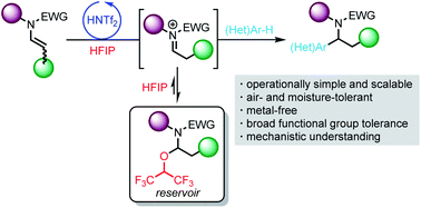Hydroarylation of enamides enabled by HFIP via a hexafluoroisopropyl ...