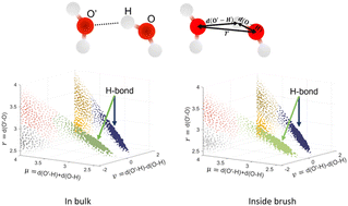 Machine learning enabled quantification of the hydrogen bonds inside the polyelectrolyte brush ...