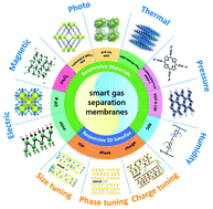 Switching gas permeation through smart membranes by external stimuli: a ...