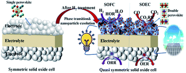Phase transition with in situ exsolution nanoparticles in the reduced ...