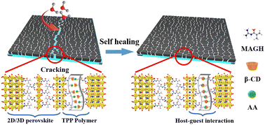 Self-healing and efficient flexible perovskite solar cells enabled by ...