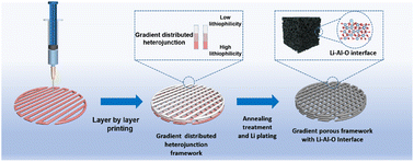 A 3D-printed framework with a gradient distributed heterojunction and ...